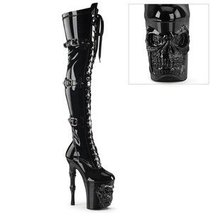 Shoes | Skull Gothic Egirl Heel Thigh High Boots | Poshmark